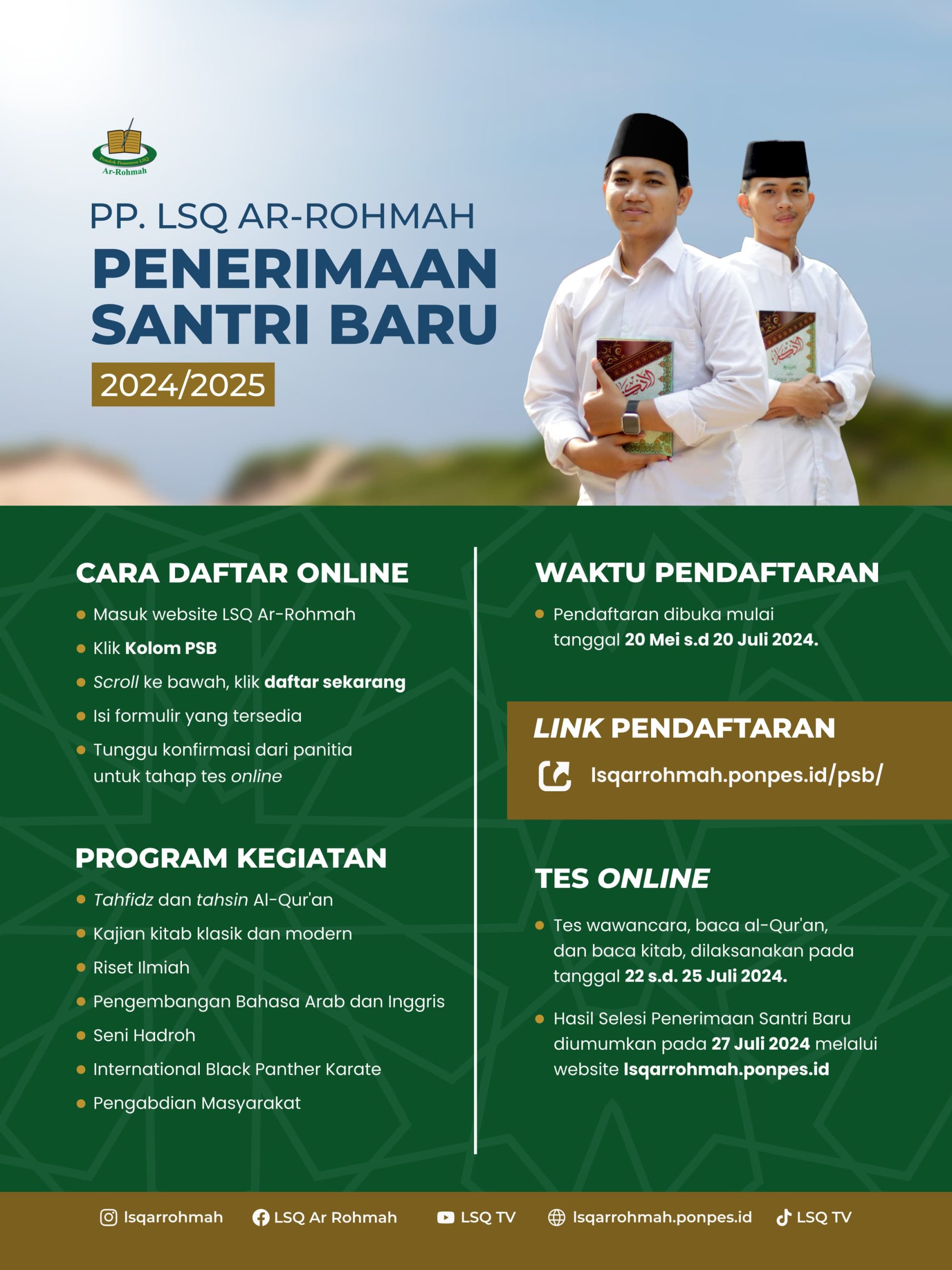 Pendaftaran Santri Baru - LSQ Ar-Rohmah